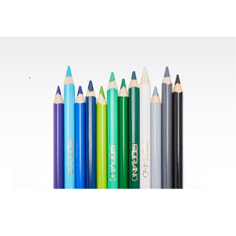 Drvene akvarel bojice mix hladnih boja 12 kom